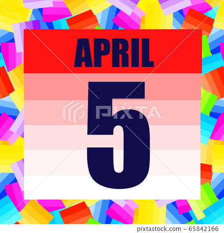 April 5 icon. For planning important day. Fifth... - Stock Illustration ...