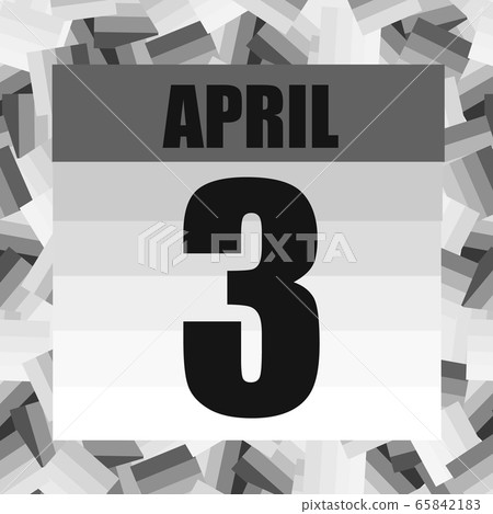 April 3 icon. For planning important day. Third... - Stock Illustration ...