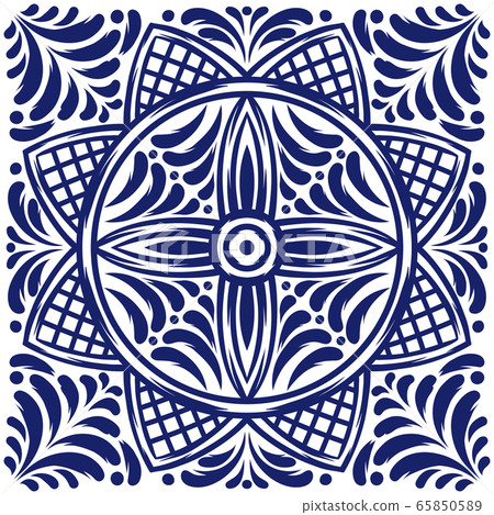 Italian ceramic tile pattern. Mediterranean... - Stock Illustration ...