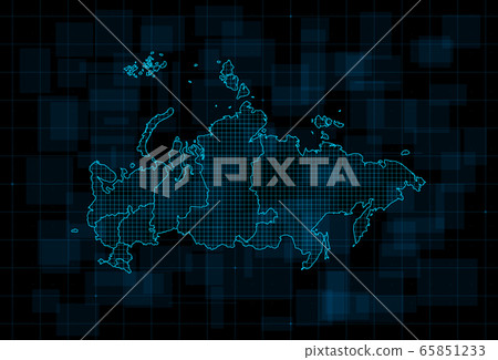HUD map of the Russian Federation with Federal... - Stock Illustration ...