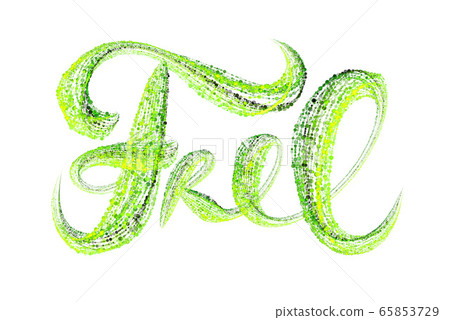 Free word lettering word written with green... - Stock Illustration ...