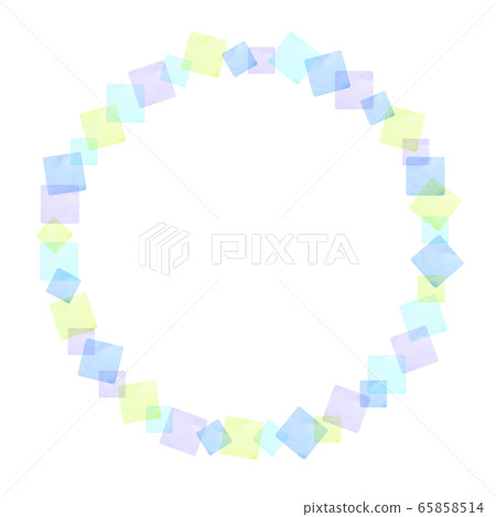 Watercolor rectangle frame - Stock Illustration [65858514] - PIXTA