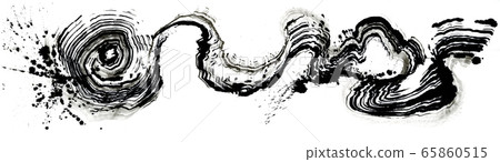 Calligraphy splashing illustrations - Stock Illustration [65860515] - PIXTA