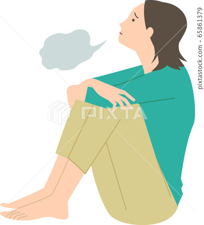 Sighing woman vector - Stock Illustration [65861379] - PIXTA