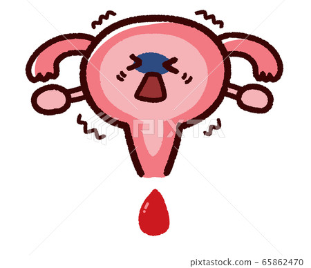 Cute viscera uterus disease bleeding - Stock Illustration [65862470 ...