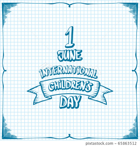 1 june international childrens day cartoon... - Stock Illustration ...