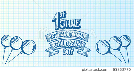 1 june international childrens day cartoon... - Stock Illustration ...