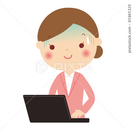 Illustration of a woman who turns pale on her... - Stock Illustration ...