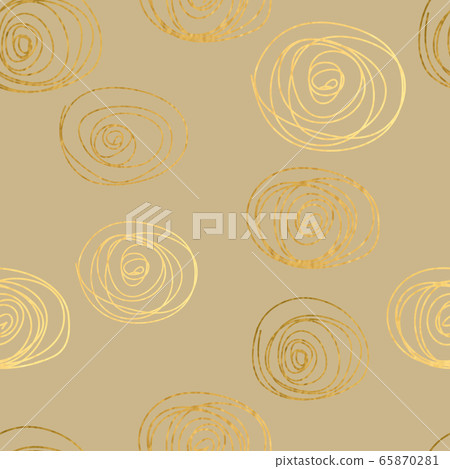Gold texture. Circles seamless pattern.... - Stock Illustration ...