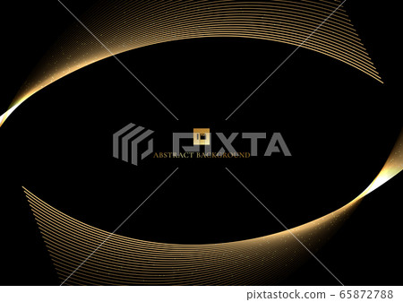 Abstract gold curve line design shiny golden - Stock Illustration ...