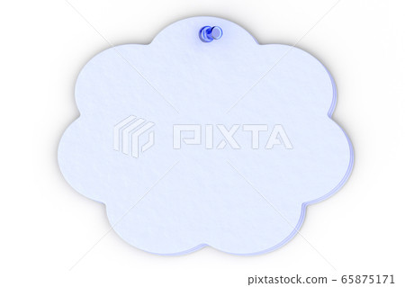 Illustration of a cloud-shaped message card... - Stock Illustration ...