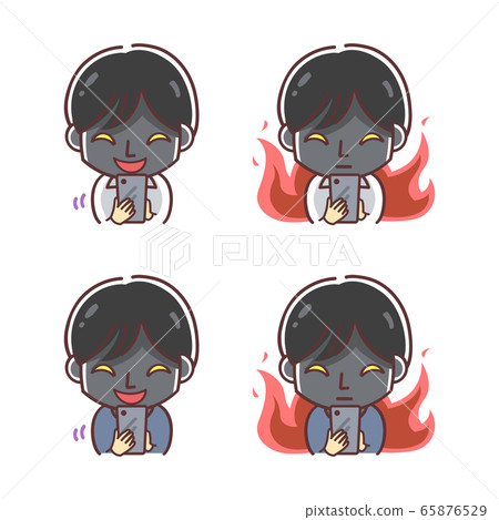 Illustration of a malicious man looking at a... - Stock Illustration ...