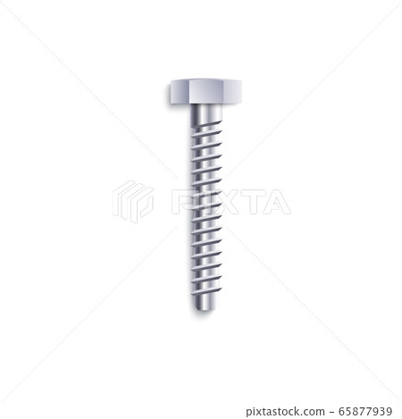 Silver metal and steel bolt icon and sign for... - Stock Illustration ...
