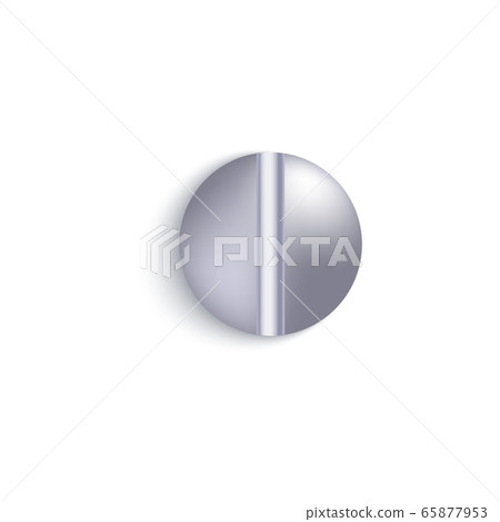 Top view head of screw or bolt metal 3d... - Stock Illustration ...