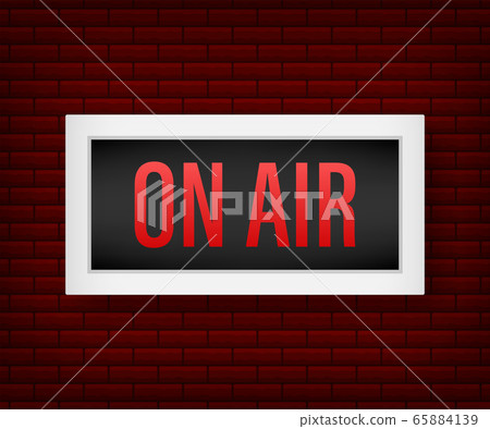 Broadcast studio on air light. On-air sign... - Stock Illustration ...