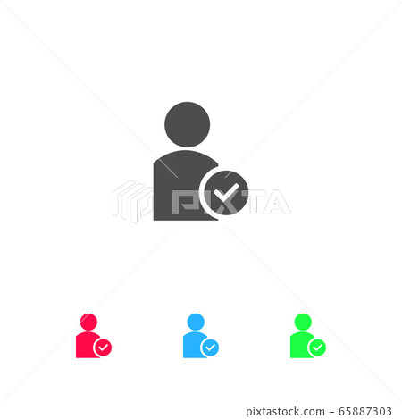 User check icon flat - Stock Illustration [65887303] - PIXTA
