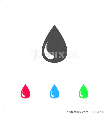 Drop icon flat-插圖素材 [65887310] - PIXTA圖庫