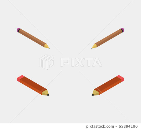 isometric pencil icon-插圖素材 [65894190] - PIXTA圖庫