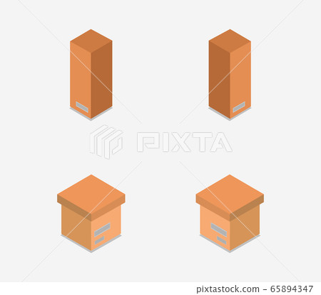 isometric box - Stock Illustration [65894347] - PIXTA