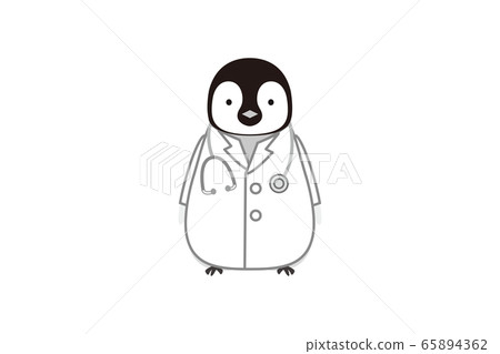 Illustration of a kid emperor penguin doctor - Stock Illustration ...