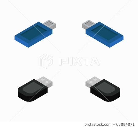 isometric usb drive - Stock Illustration [65894871] - PIXTA