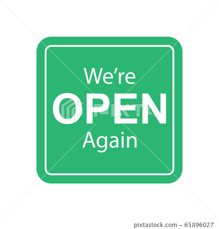 We are open business sticker sign for unlock - Stock Illustration ...
