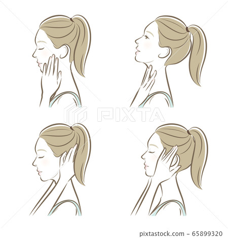 Facial expression illustration of a profile of... - Stock Illustration ...