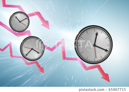 Recession and decline concept - 3d rendering - Stock Illustration ...