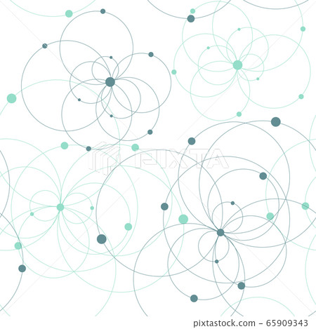 Seamless geometric pattern with connected... - Stock Illustration ...