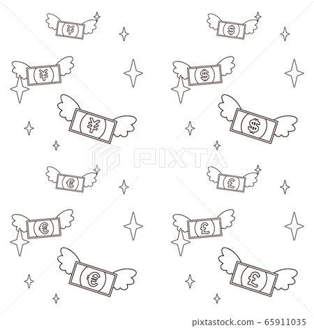 Flying banknotes set - Stock Illustration [65911035] - PIXTA
