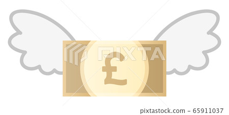Flying pound banknotes - Stock Illustration [65911037] - PIXTA