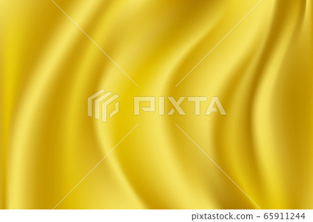 Yellow wave silk fabric background. Yellow... - Stock Illustration ...