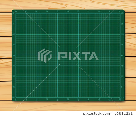 Cutting Mat on wood texture background. Green... - Stock Illustration ...