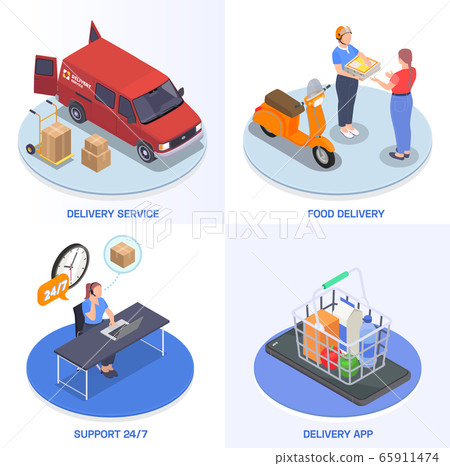 Delivery Service Design Concept - Stock Illustration [65911474] - PIXTA