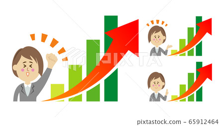 Illustration image of rising graph - Stock Illustration [65912464] - PIXTA