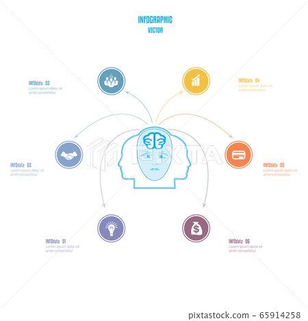Elements for template. Brain storm infographics - Stock Illustration ...