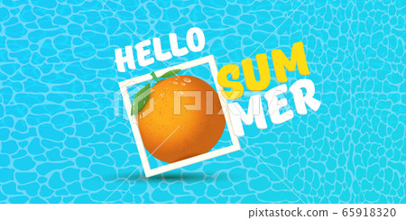 Vector Hello Summer horizontal banner or flyer... - Stock Illustration ...