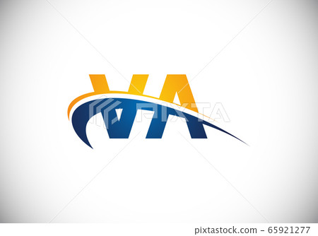 Initial Monogram Letter V A Logo Design Vector... - Stock Illustration ...