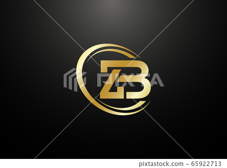 Initial Monogram Letter Z B Logo Design Vector... - Stock Illustration ...