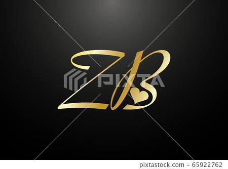 Initial Monogram Letter Z B Logo Design Vector... - Stock Illustration ...