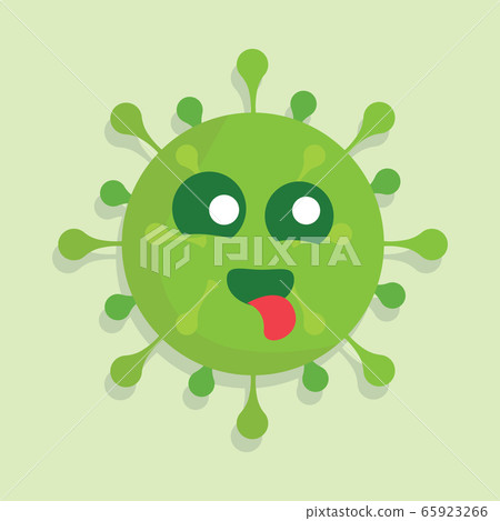 Happy virus cartoon - Stock Illustration [65923266] - PIXTA