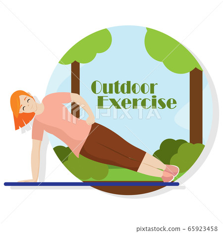 Outdoor exercise poster - Stock Illustration [65923458] - PIXTA
