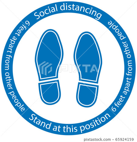 Foot Symbol Marking the standing position - Stock Illustration ...