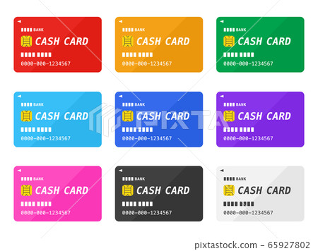 Bank cash card illustration set - Stock Illustration [65927802] - PIXTA