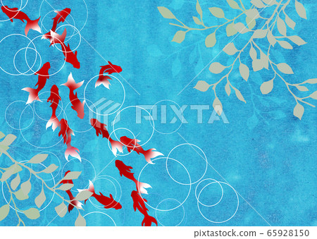 Summer Japanese pattern illustration with... - Stock Illustration ...
