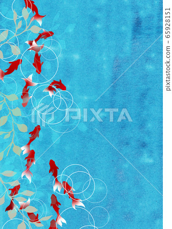 Summer Japanese pattern illustration with... - Stock Illustration ...