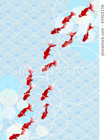 Summer Japanese pattern illustration with... - Stock Illustration ...
