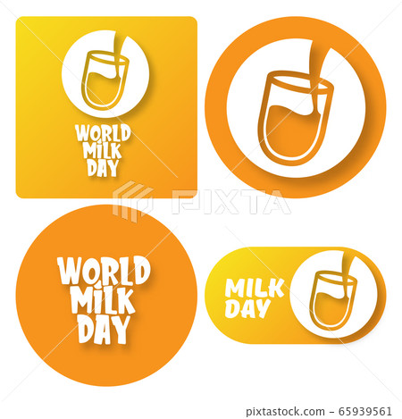 vector world milk day outline style icons set... - Stock Illustration ...
