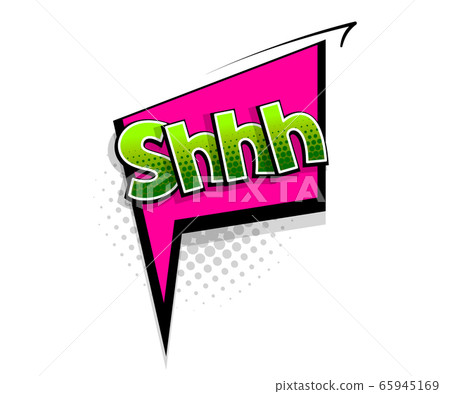 Comic text shh speech bubble pop art style - Stock Illustration ...