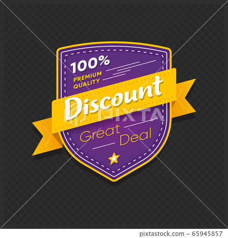 Discount sticker. Great deal and premium quality-插圖素材 [65945857] - PIXTA圖庫